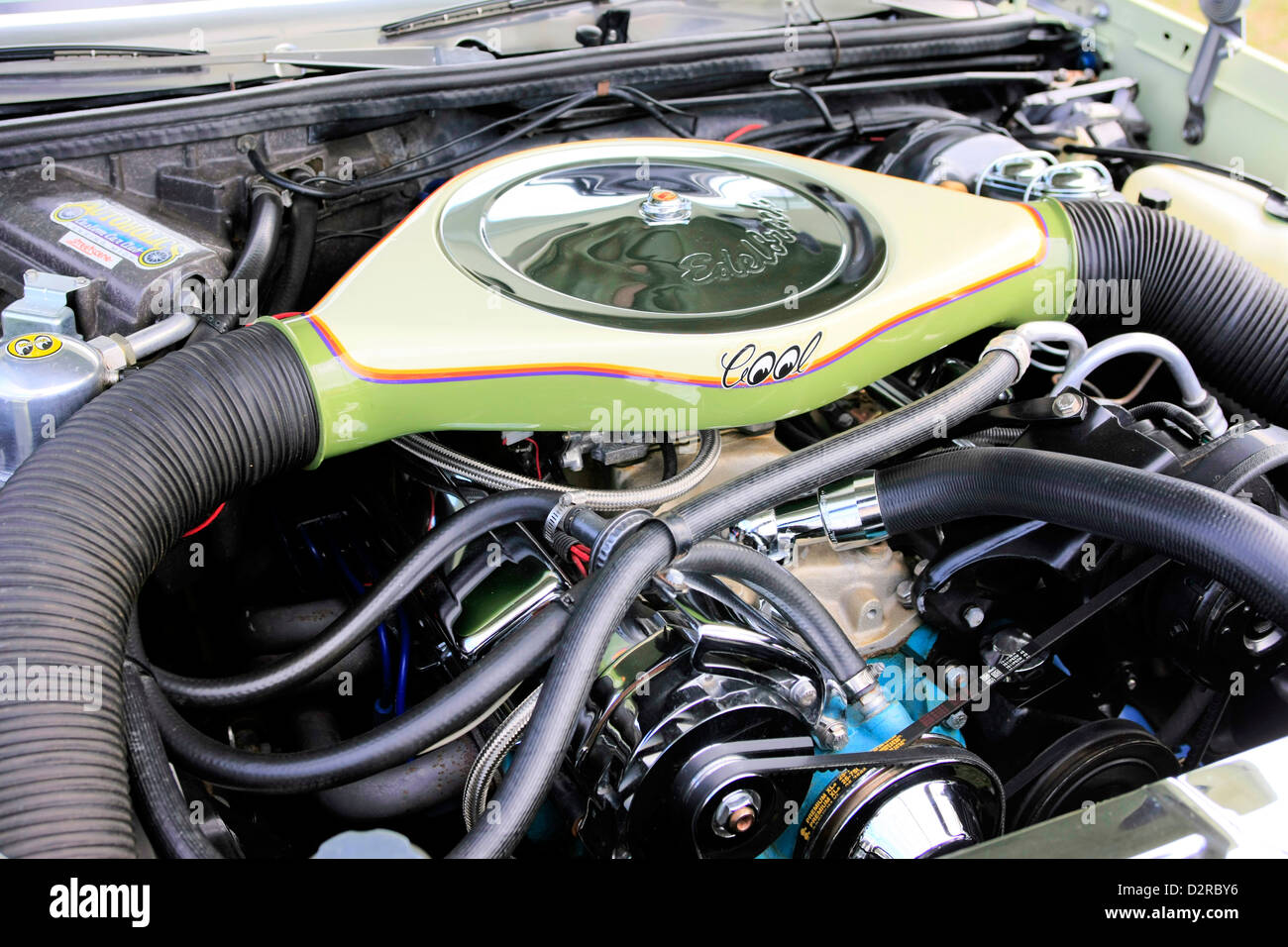 Ford V8 Engine from the 1970s at the Sarasota Pride and Joy car show in ...