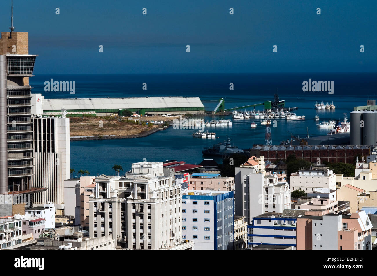 city and port view from fort adelaide, port louis, mauritius Stock ...