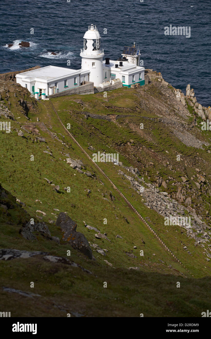 North light lighthouse on Lundy Island, Devon, England UK in August ...