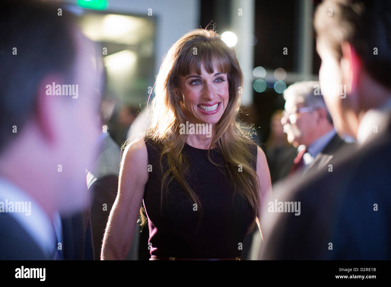 Susan Dell, wife of Dell Computer CEO Michael Dell, at press conference ...