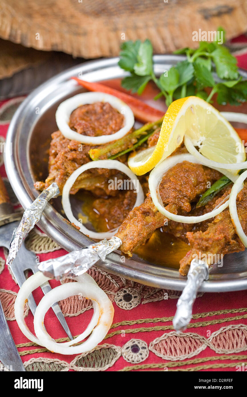 Indian food, Chops Masala - Saddle Stock Photo - Alamy