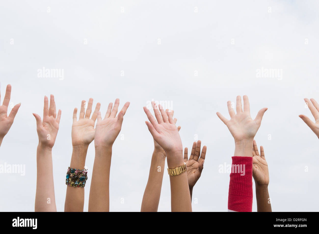 Womens hand reaching up hi-res stock photography and images - Alamy