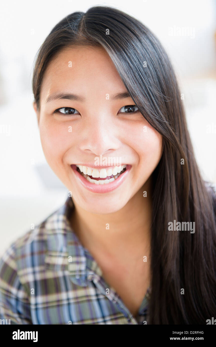 Smiling Chinese woman Stock Photo - Alamy