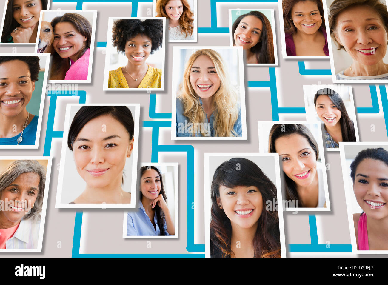 Collage portrait asian african hi-res stock photography and images - Alamy