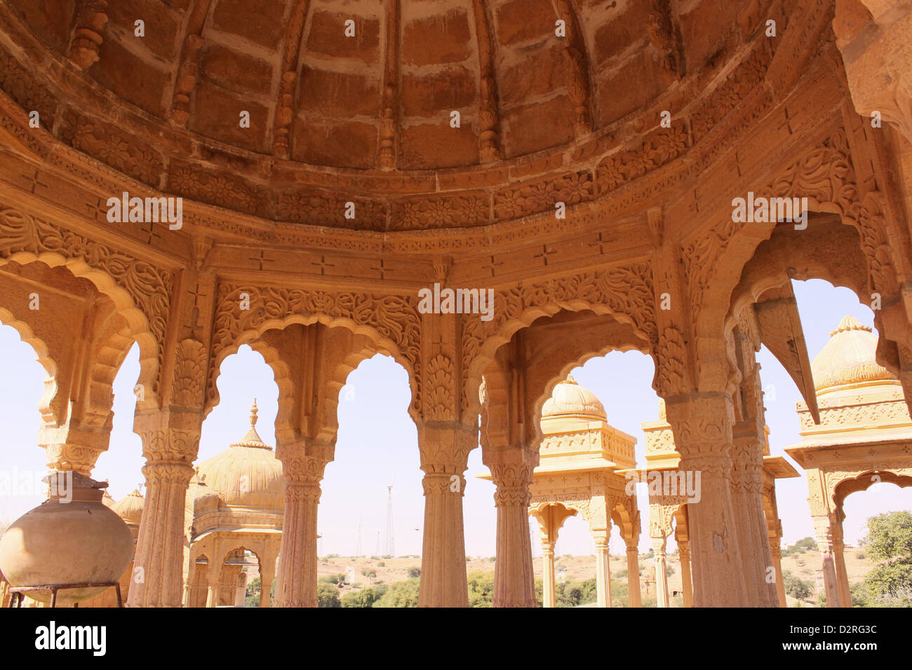 Royal Chhatris or cenotaph's of Bada Bagh Jaisalmer Rajasthan India ...