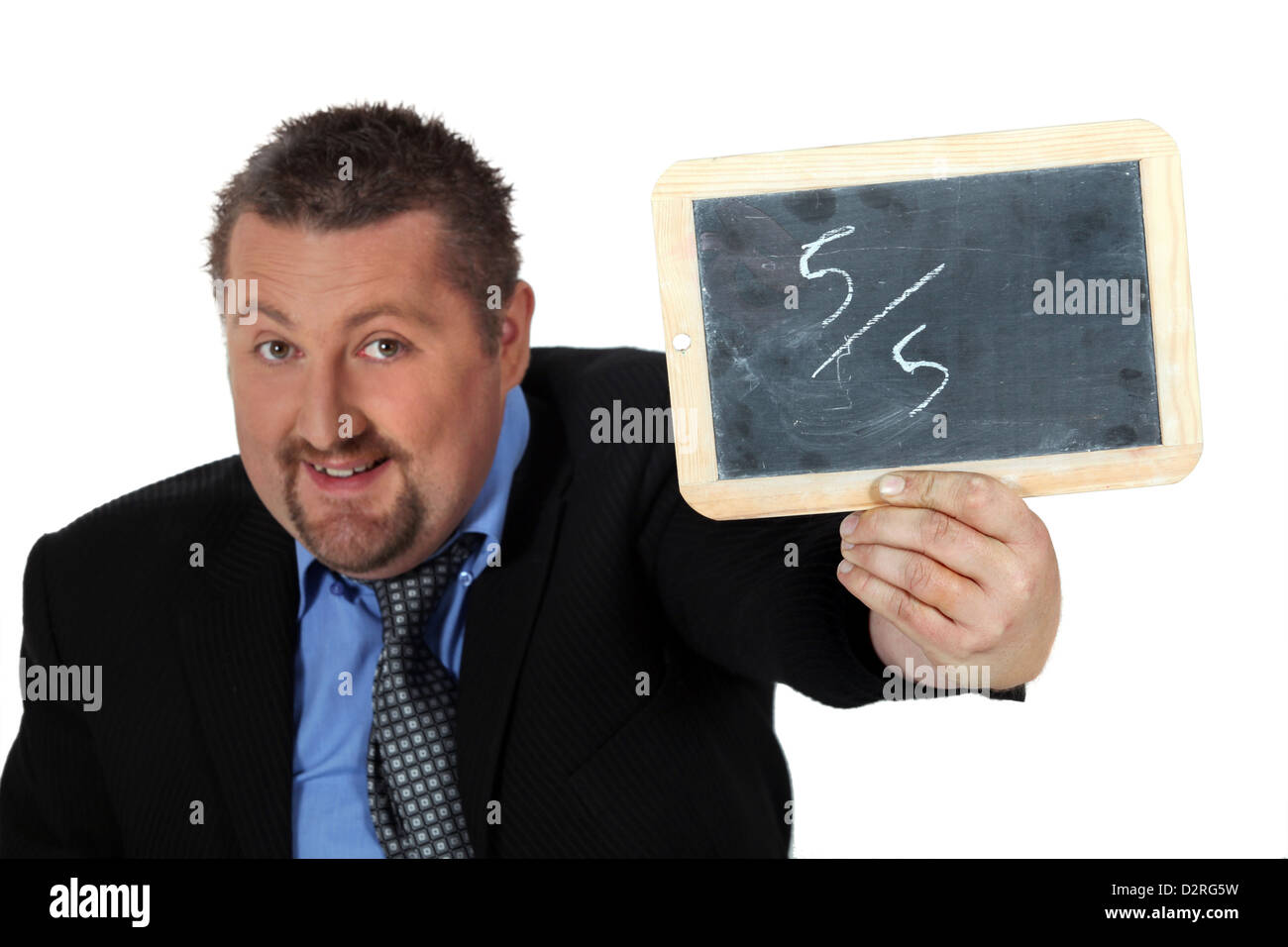 business man showing an excellent rating Stock Photo - Alamy