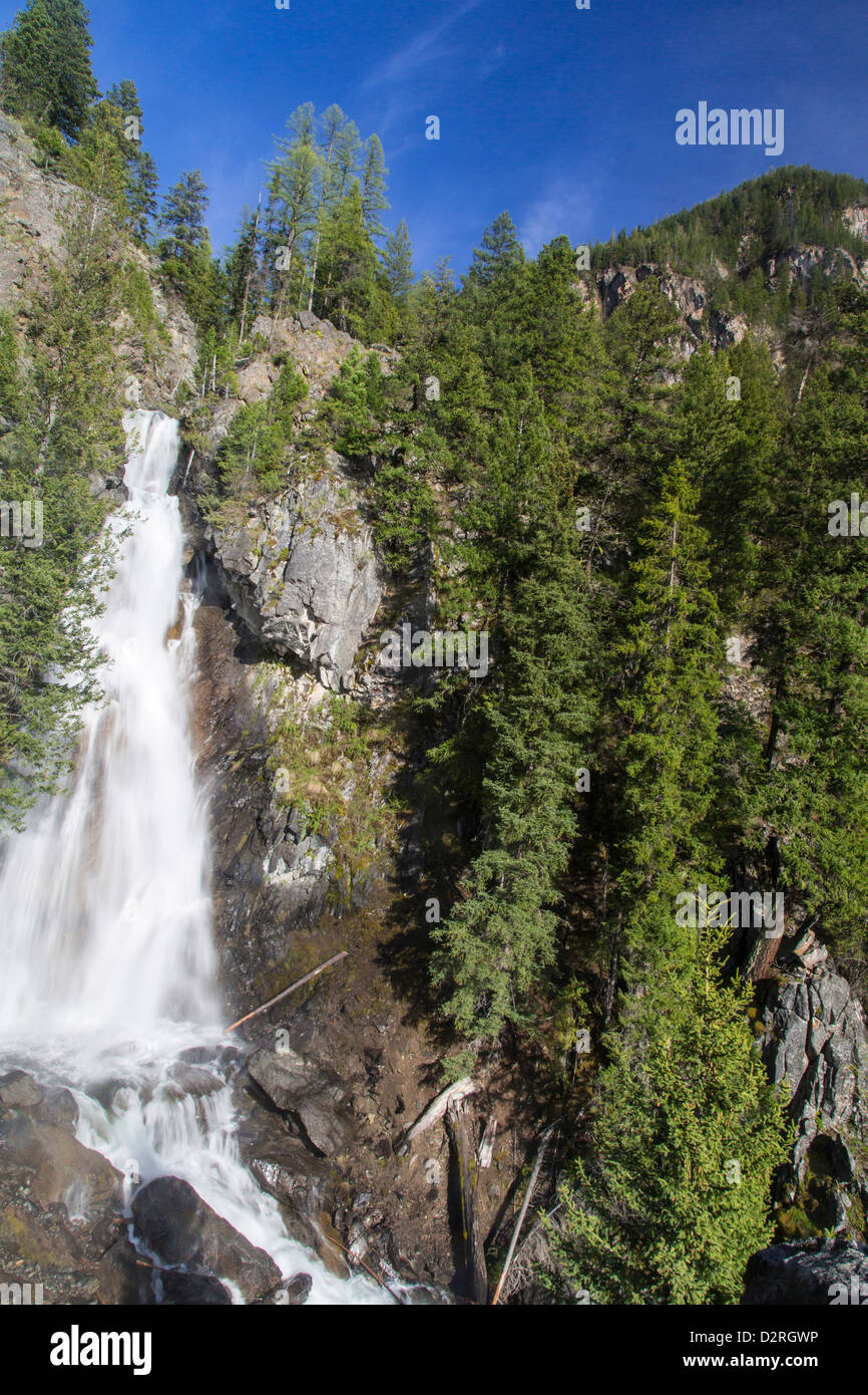 Holland Falls in the Lolo National forest, Montana, USA Stock Photo - Alamy