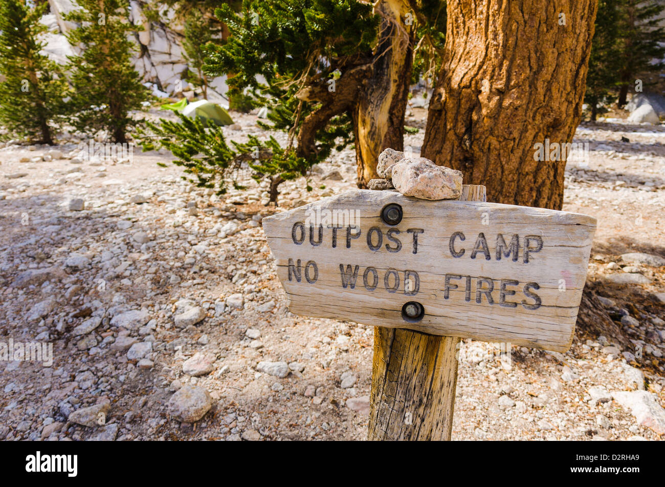 Outpost camp on the Mount Whitney Trail, John Muir Wilderness ...