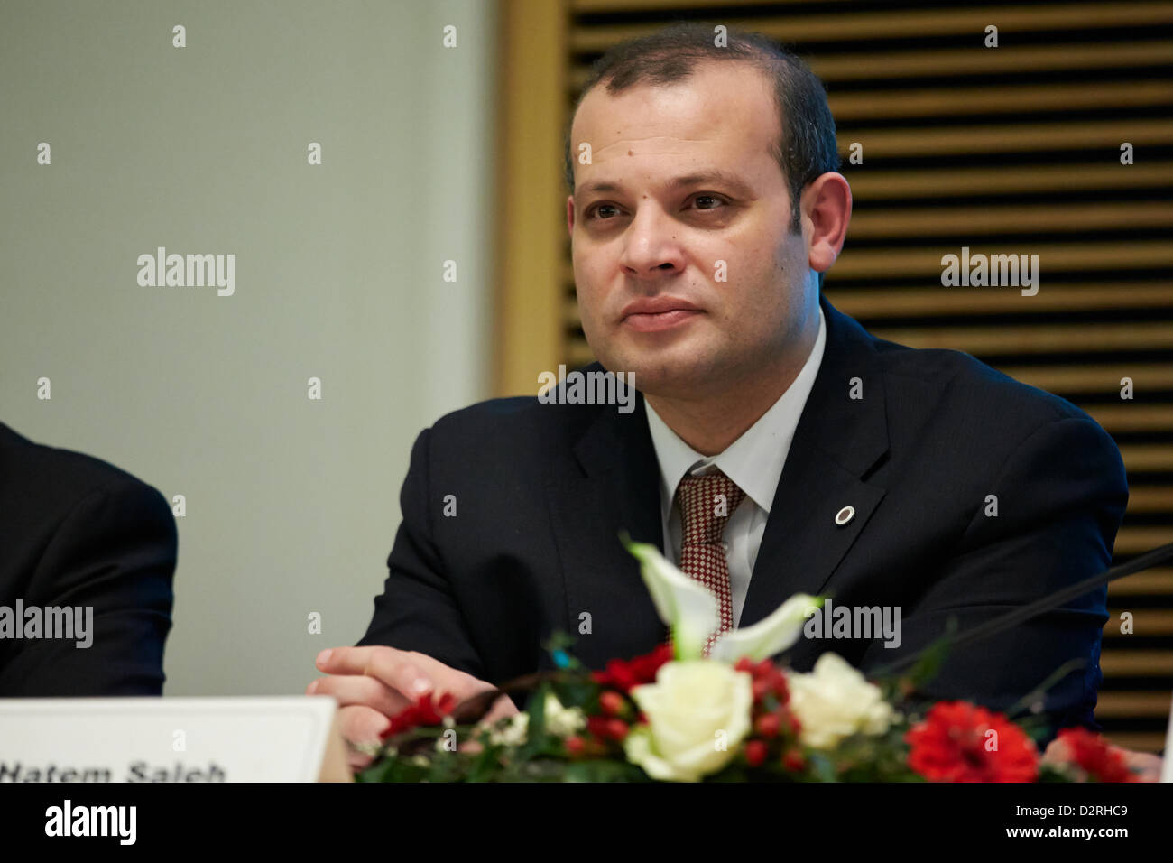 Hatem Saleh pictured at the conference of the German-Egyptian Joint ...