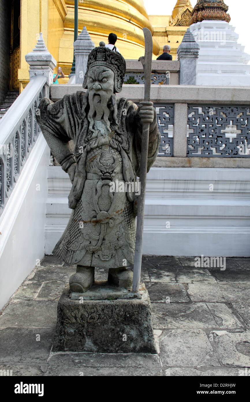 Statue of a mythological guardian in the Grand Palace, Bangkok ...