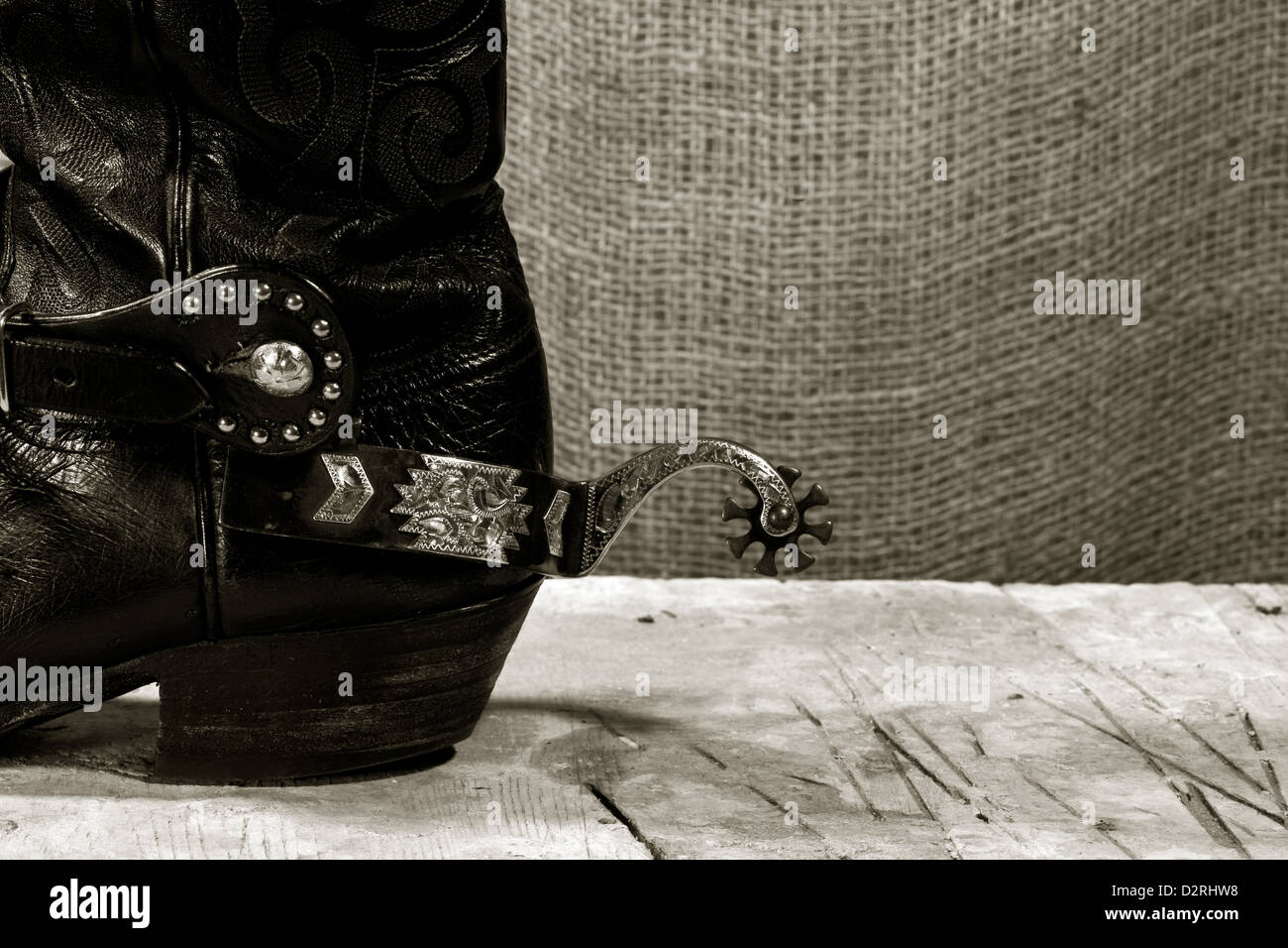 Western cowboy still life on the desk Stock Photo - Alamy