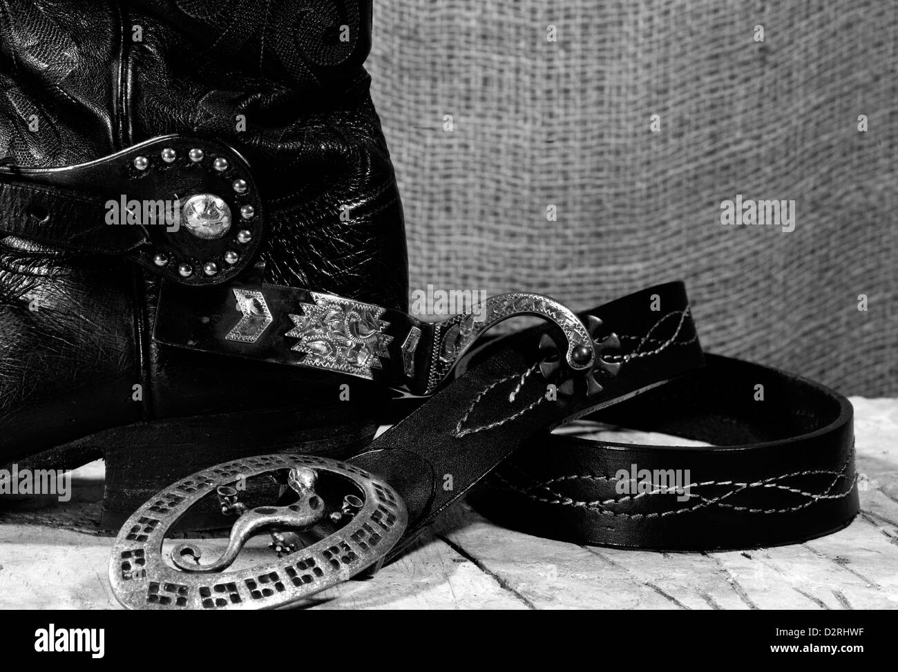 Western cowboy still life on the desk Stock Photo - Alamy
