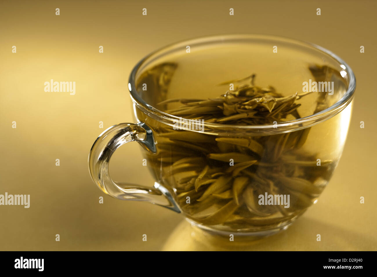 Cup of pure green tea on the abstract reflected background Stock Photo ...