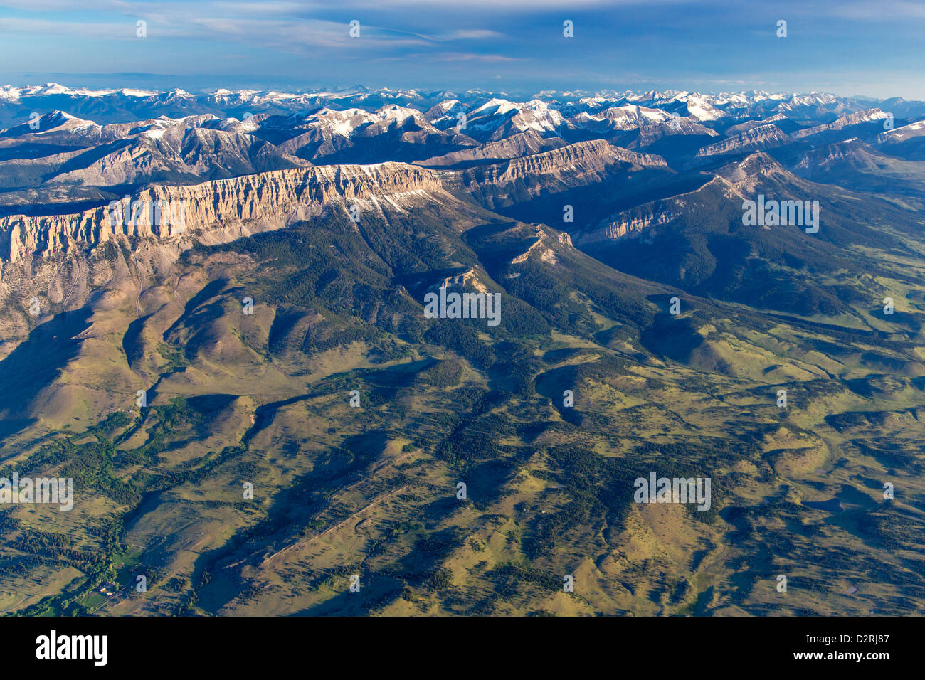 Aerial of the Rocky Mountain Front in Montana, USA Stock Photo - Alamy