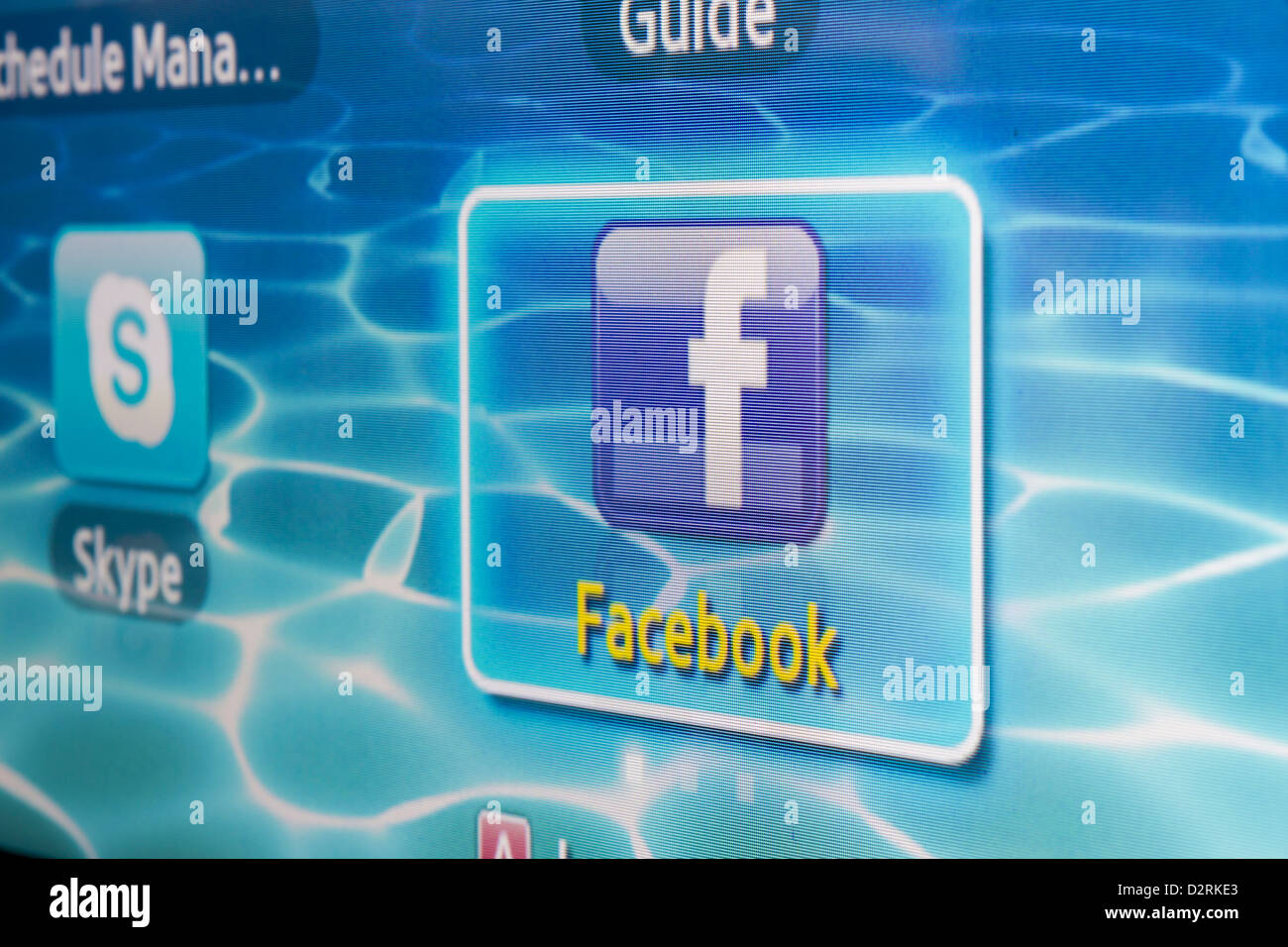 Close-up of Facebook for Samsung Internet TV makes it`s easy to stay ...