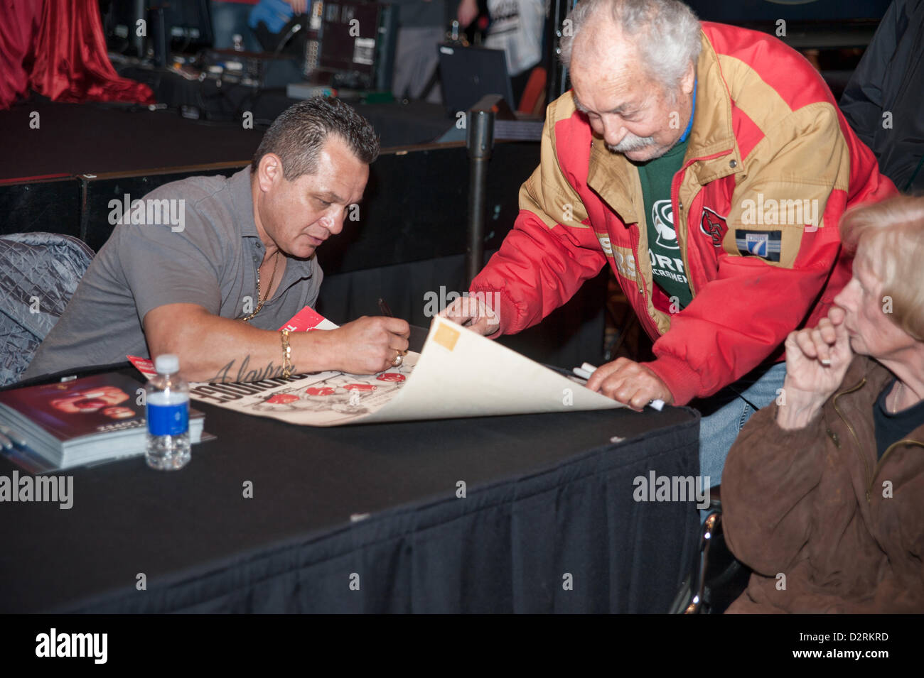 LINCOLN, CA - January 30: Tony "Tiger" Lopez autographs memorabilia at ...