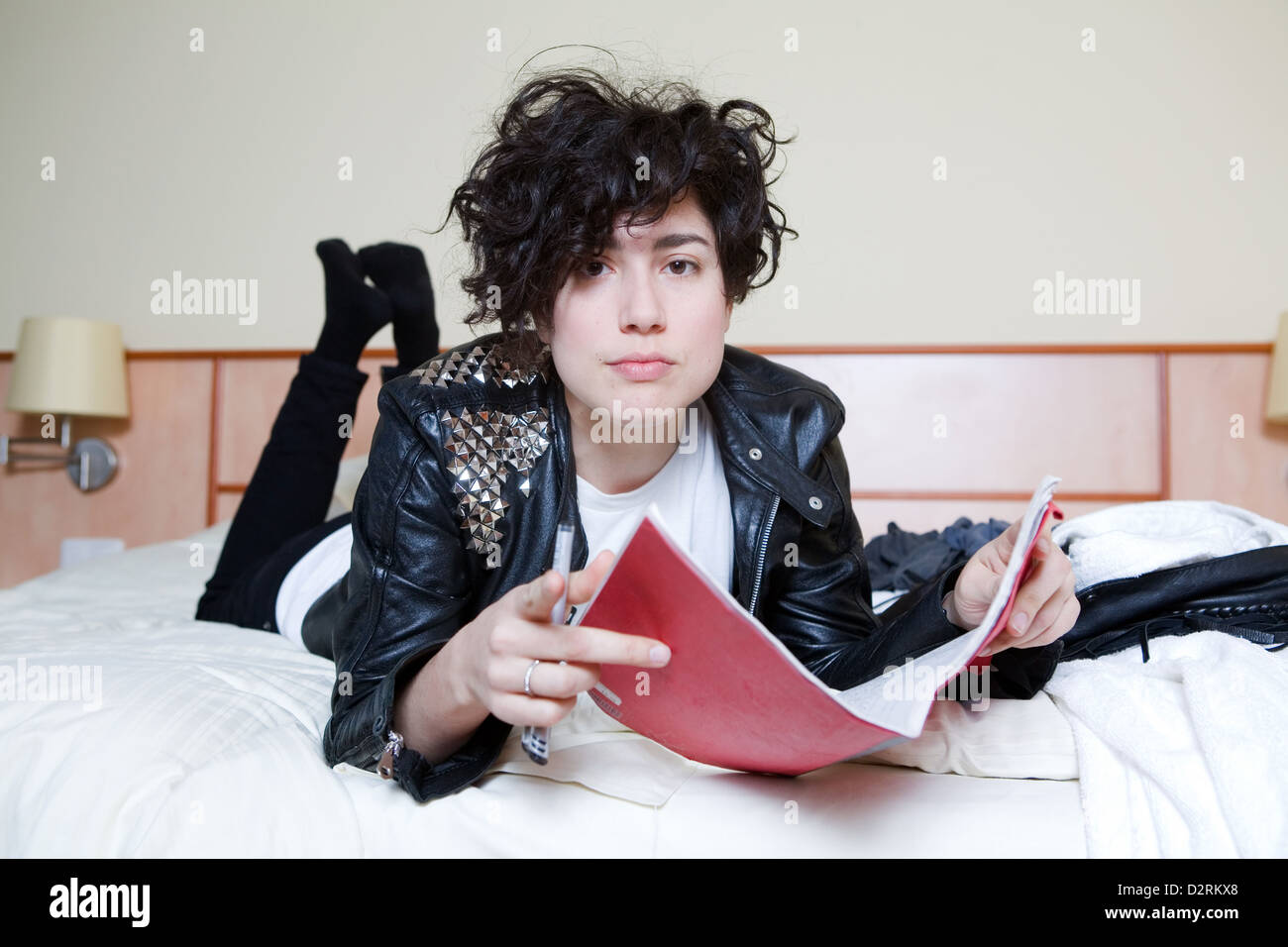 Berlin, Germany, Jen Markowitz, lead singer of the rock group Dance ...