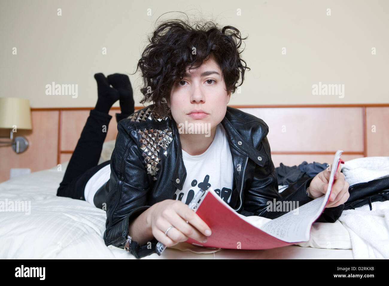 Berlin, Germany, Jen Markowitz, lead singer of the rock group Dance ...