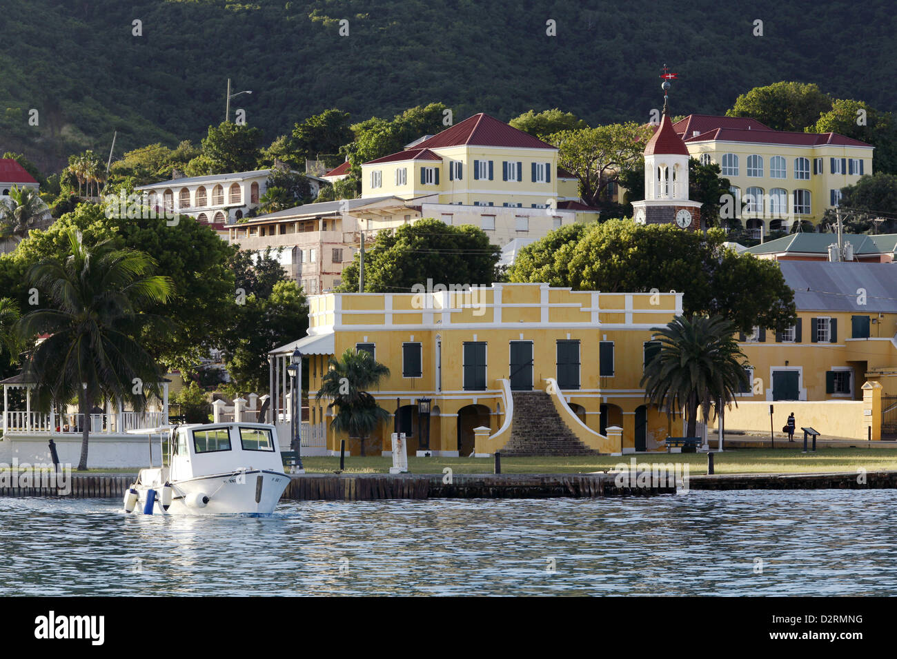 Old Danish Customs House & small Boat to Protestant Cay, Christiansted ...