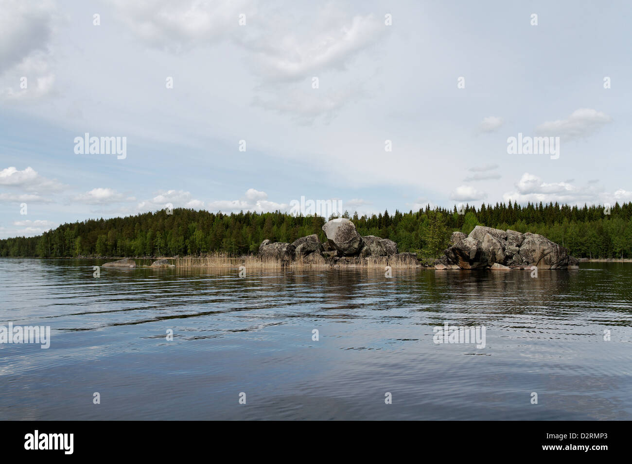 Island in Lake Haukivesi, Linnansaari National Park, Finland Stock ...