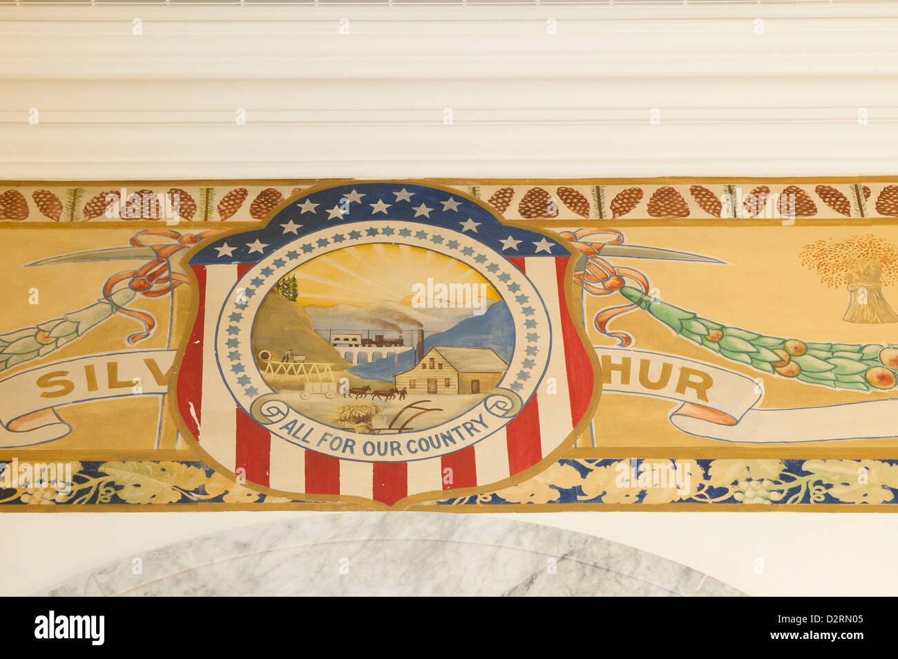 USA, Nevada. Interior of the Nevada Capitol building, Carson City ...