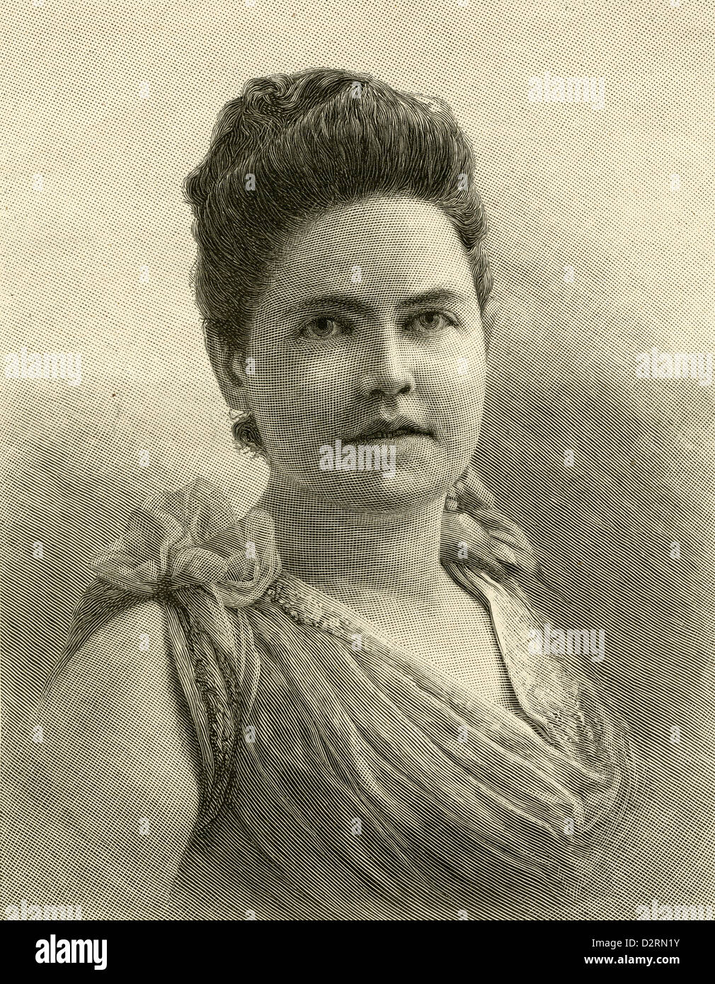 1890 engraving, Representative Society Ladies of the West - Miss ...