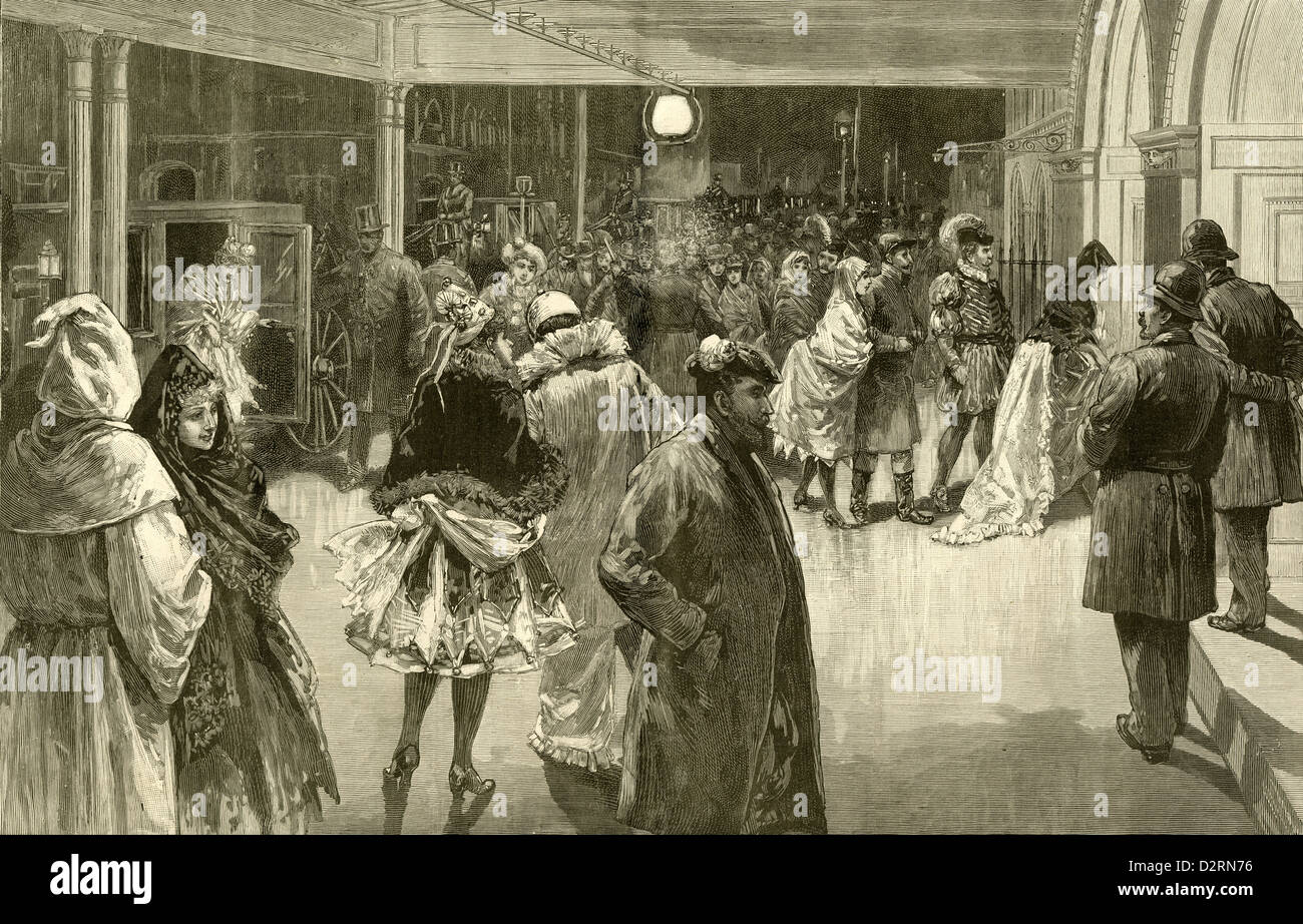 1890 engraving, New York City - A Fancy-dress Ball at the Metropolitan ...