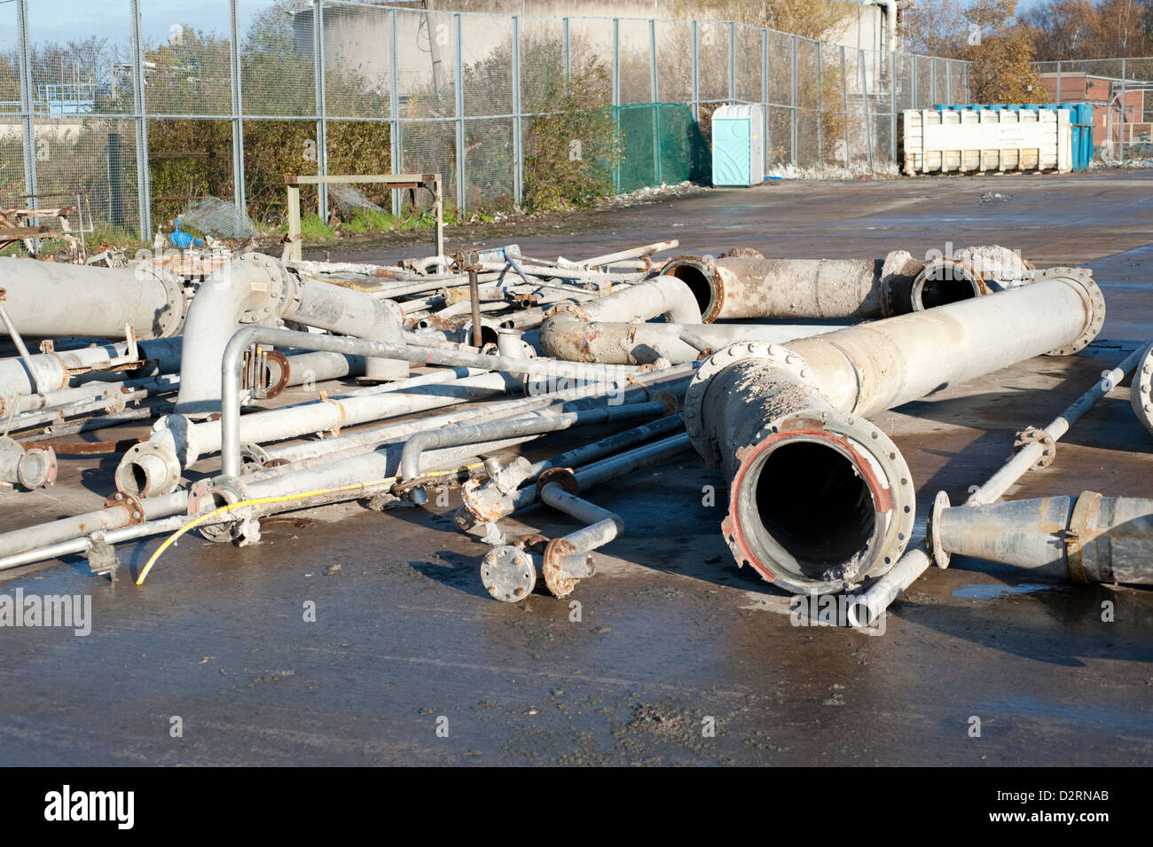 Factory Stainless Steel Pipework removal Stock Photo - Alamy