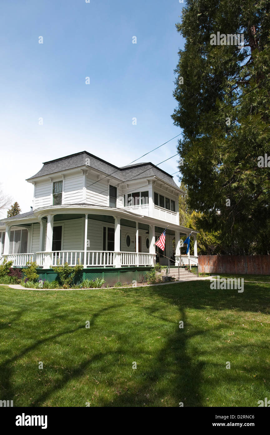 USA, Nevada. Historic Dr. E.T. Krebbs, E.C. Peterson House (c. 1914 ...