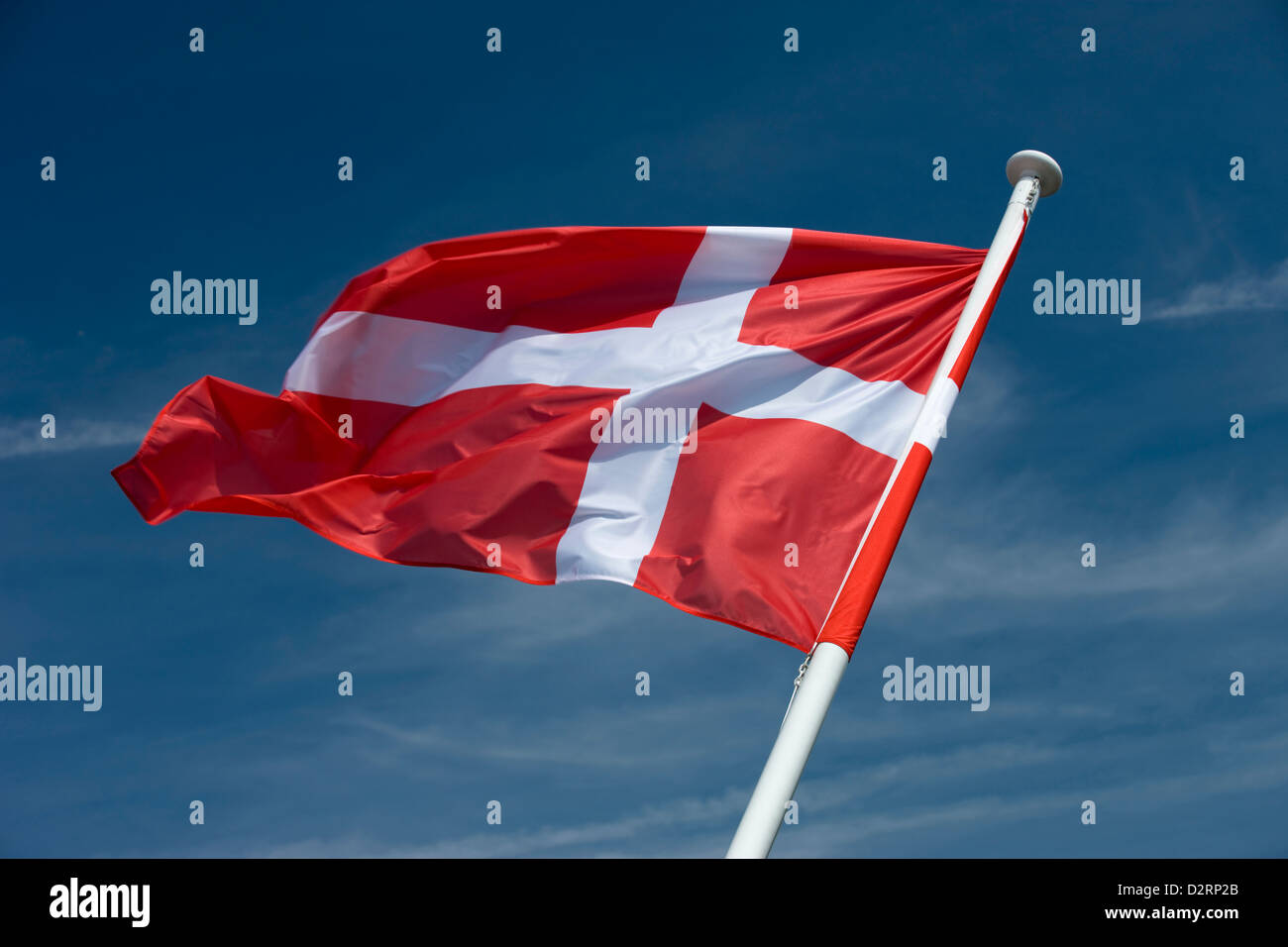 Flag of denmark flying hi-res stock photography and images - Alamy