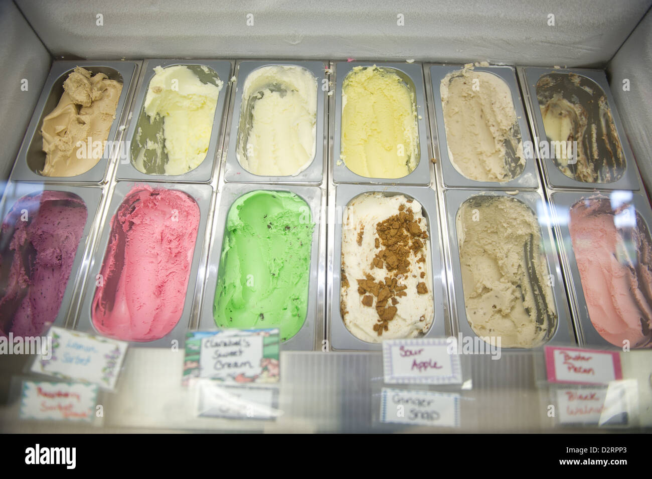 Freezer of ice cream flavors Stock Photo - Alamy Freezer of ice cream flavors Stock Photo - Alamy