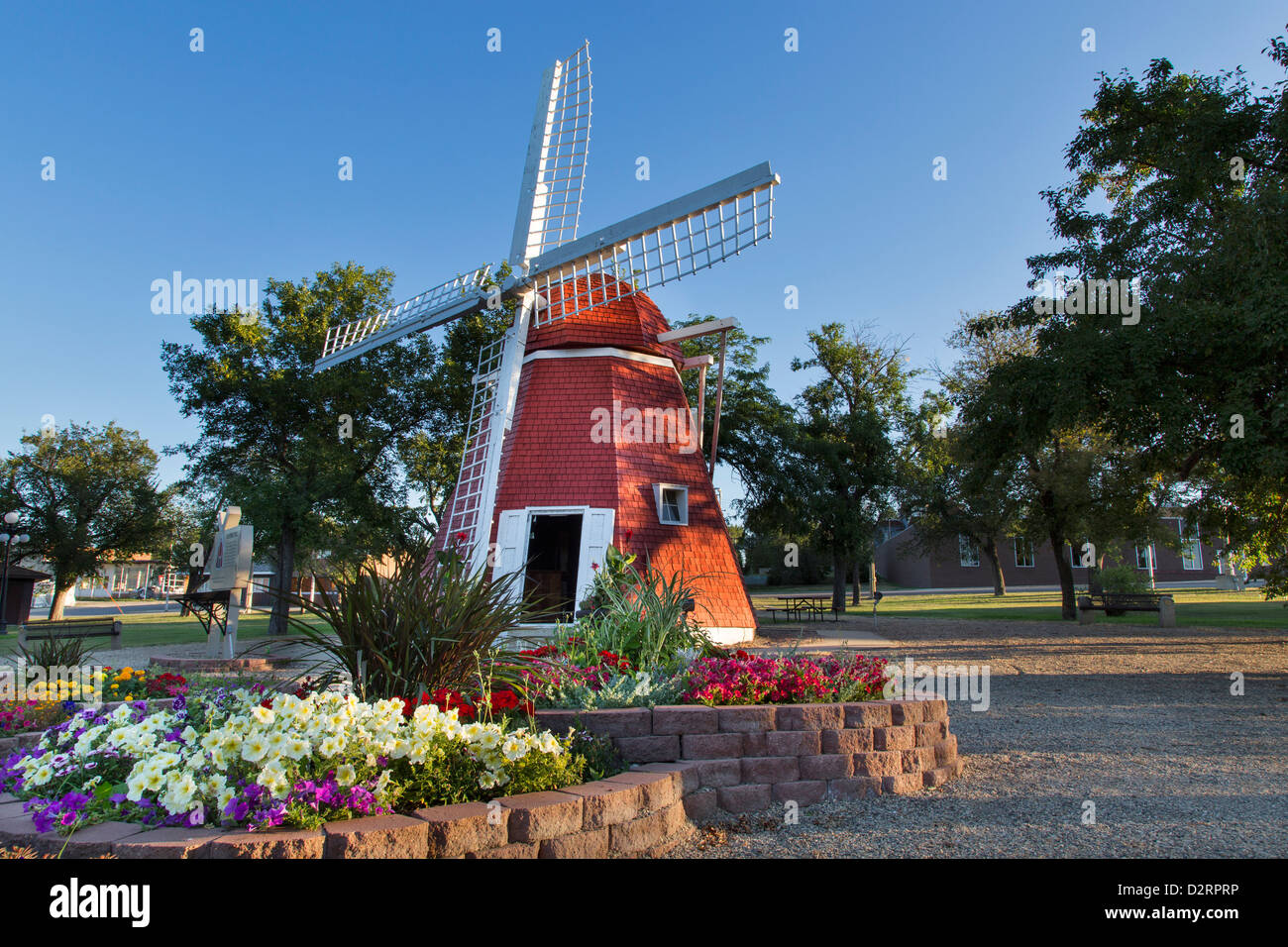 Danish Mill built in 1902 resides in Kenmare, North Dakota, USA Stock ...