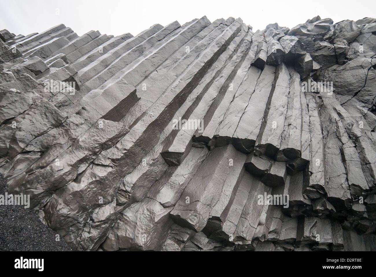 Close up of wet grey Basalt steps rock formation Stock Photo - Alamy