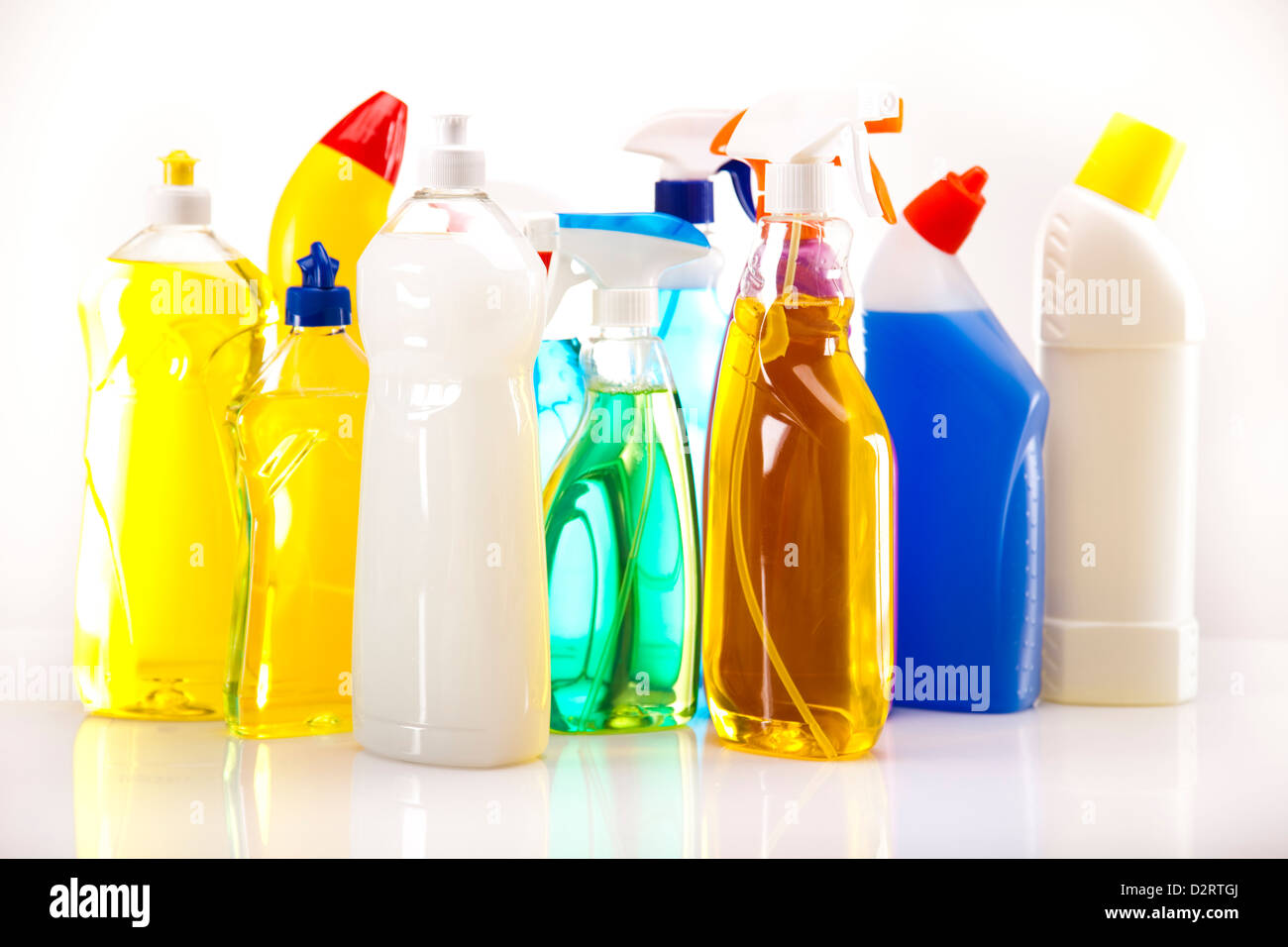 House cleaning products Stock Photo - Alamy