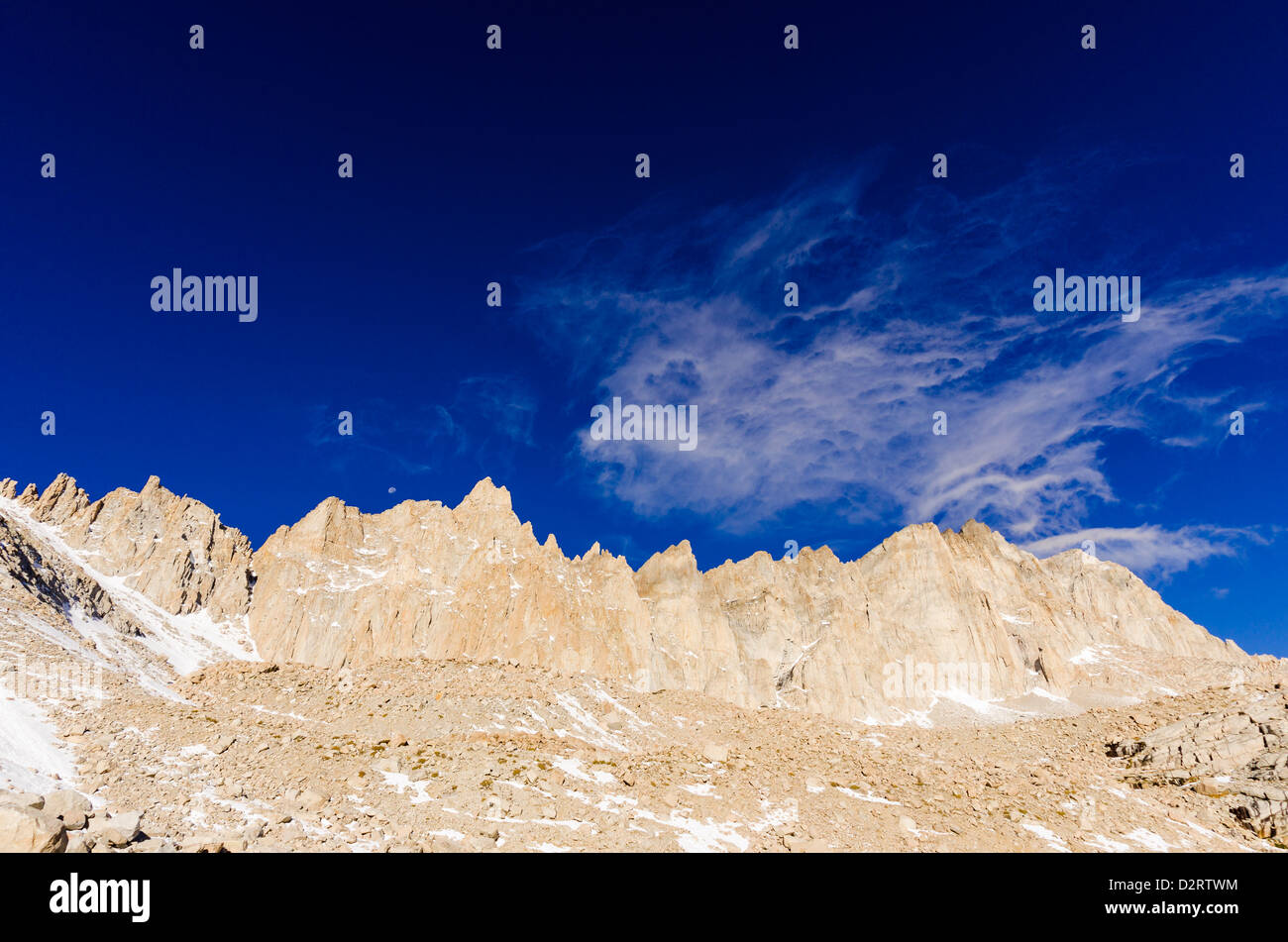 The Sierra crest from the Mount Whitney trail, John Muir Wilderness ...