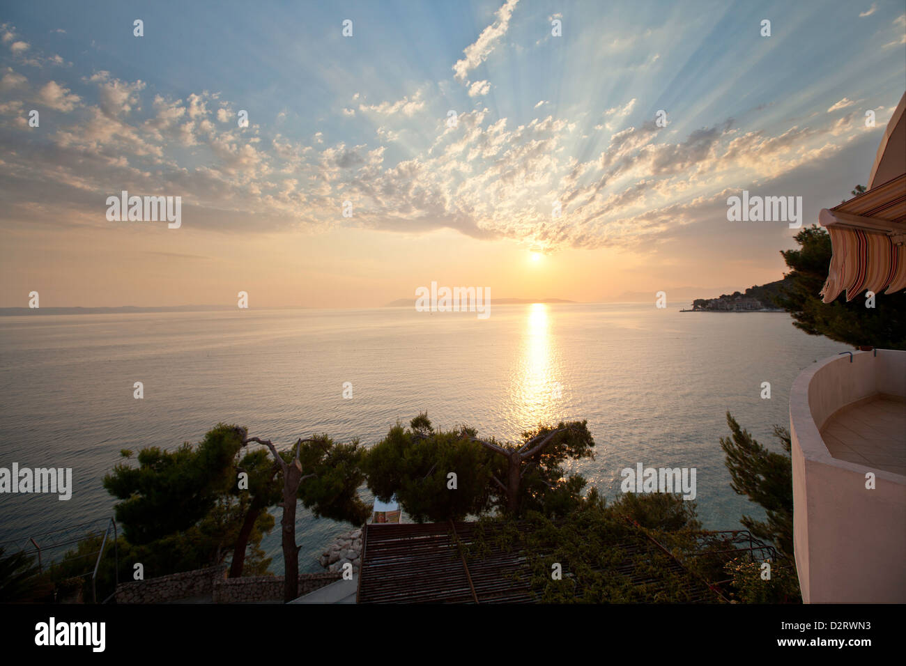 Sunset in Croatia Stock Photo - Alamy