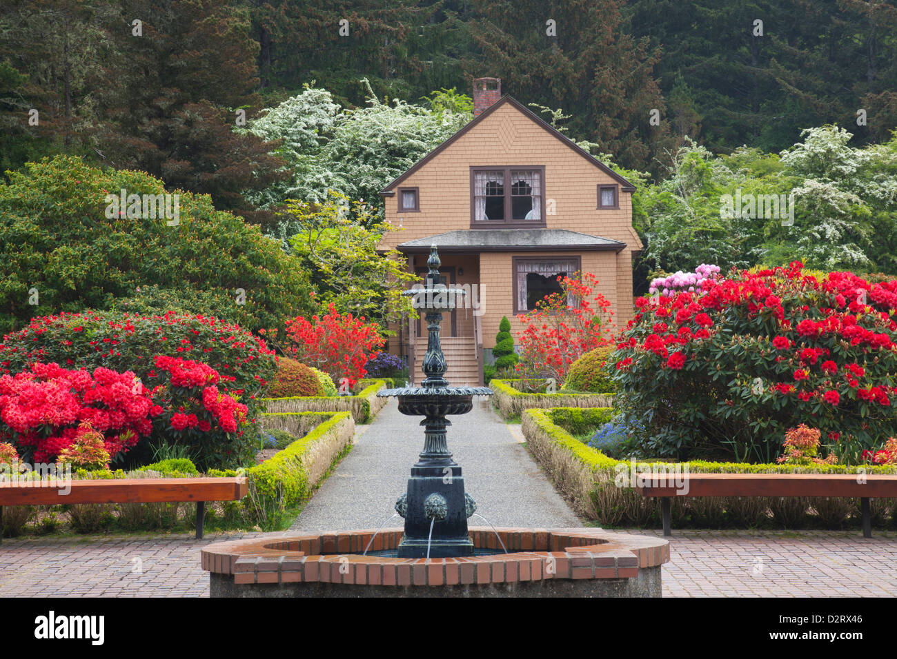 OR, Shore Acres State Park, Shore Acres Garden, Garden House and ...