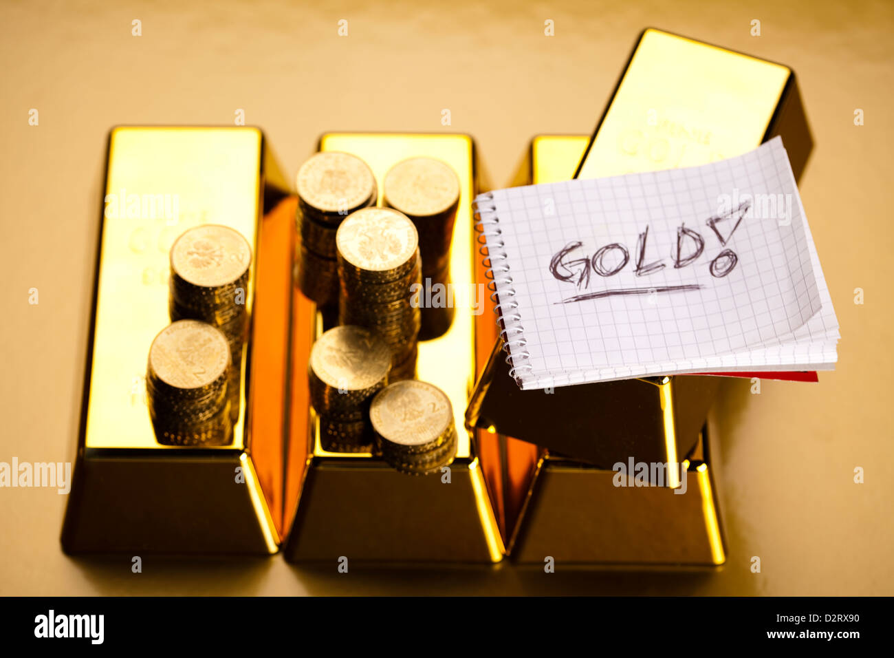 Stack of gold bar Stock Photo - Alamy