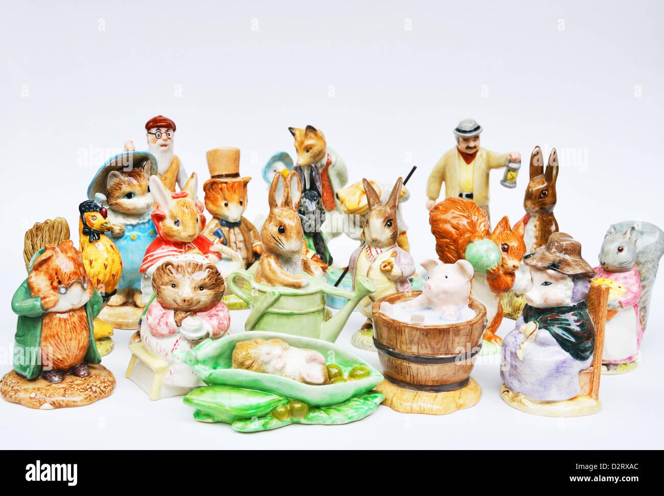Beatrix Potter Peter Rabbit Royal Doulton figurines Stock Photo - Alamy