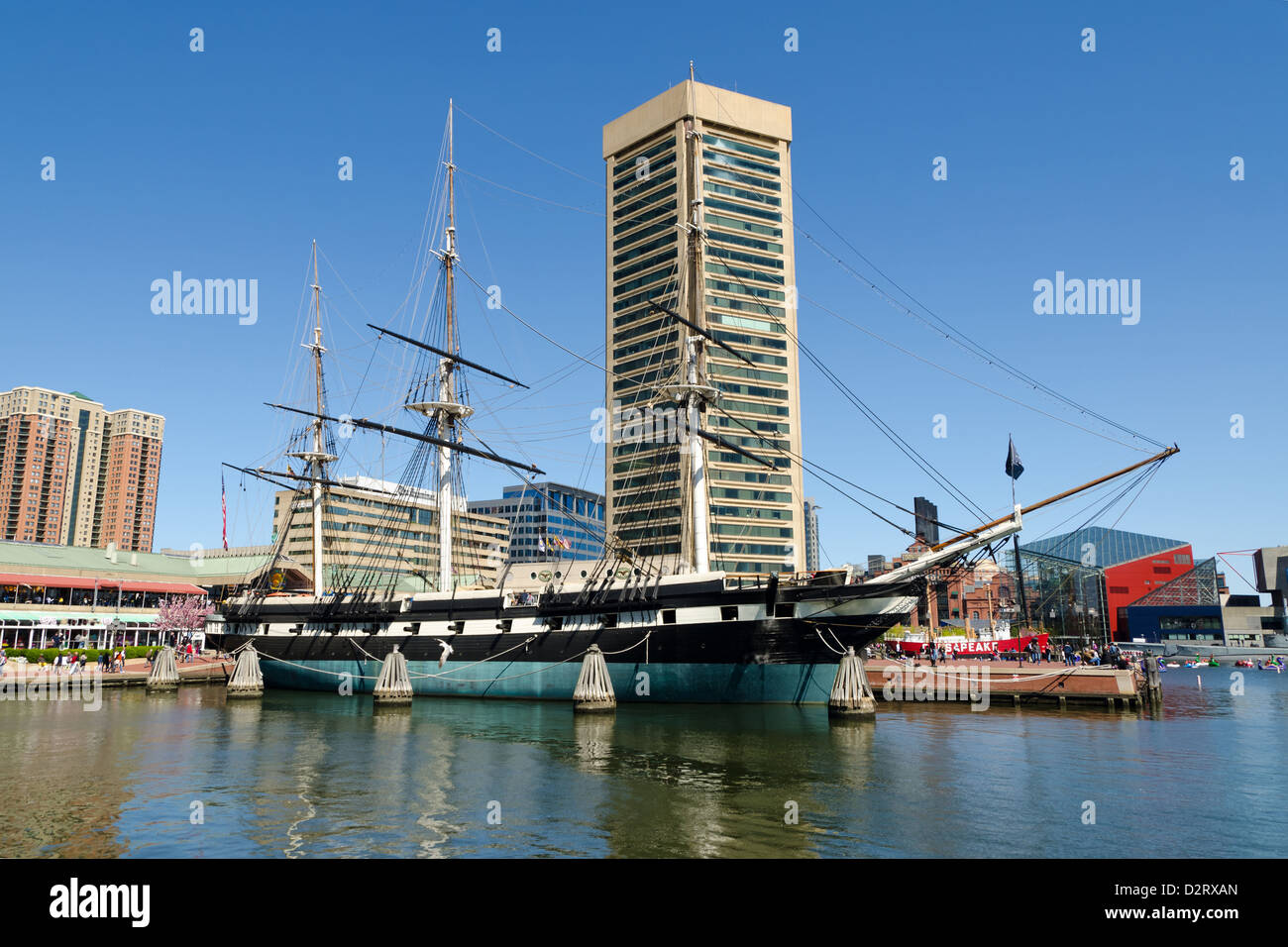 The Inner Harbor area of Baltimore, Maryland in spring Stock Photo - Alamy