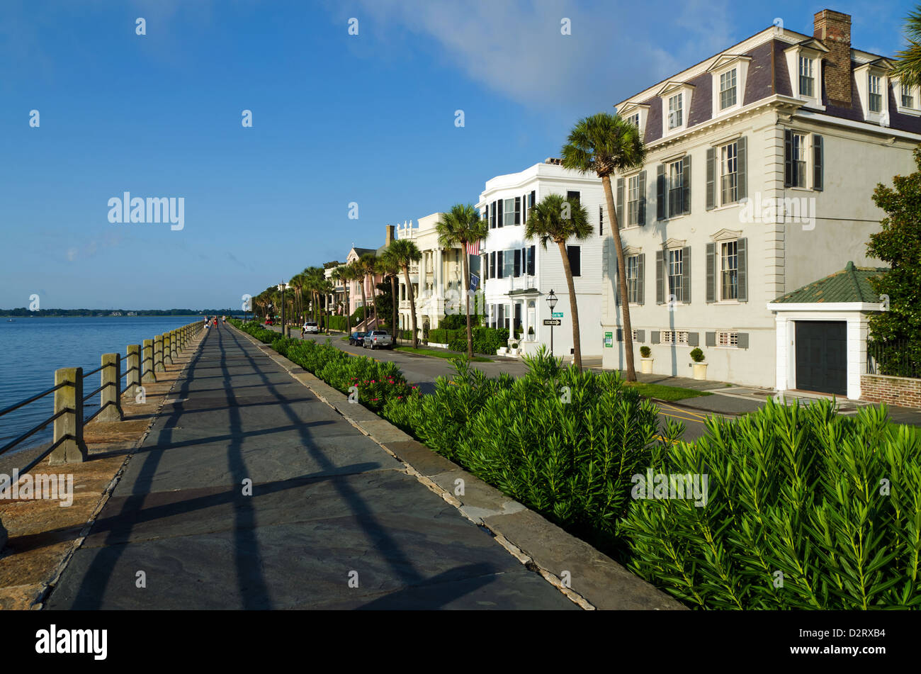 A colonial style of architecture in Charleston, South Carolina Stock ...