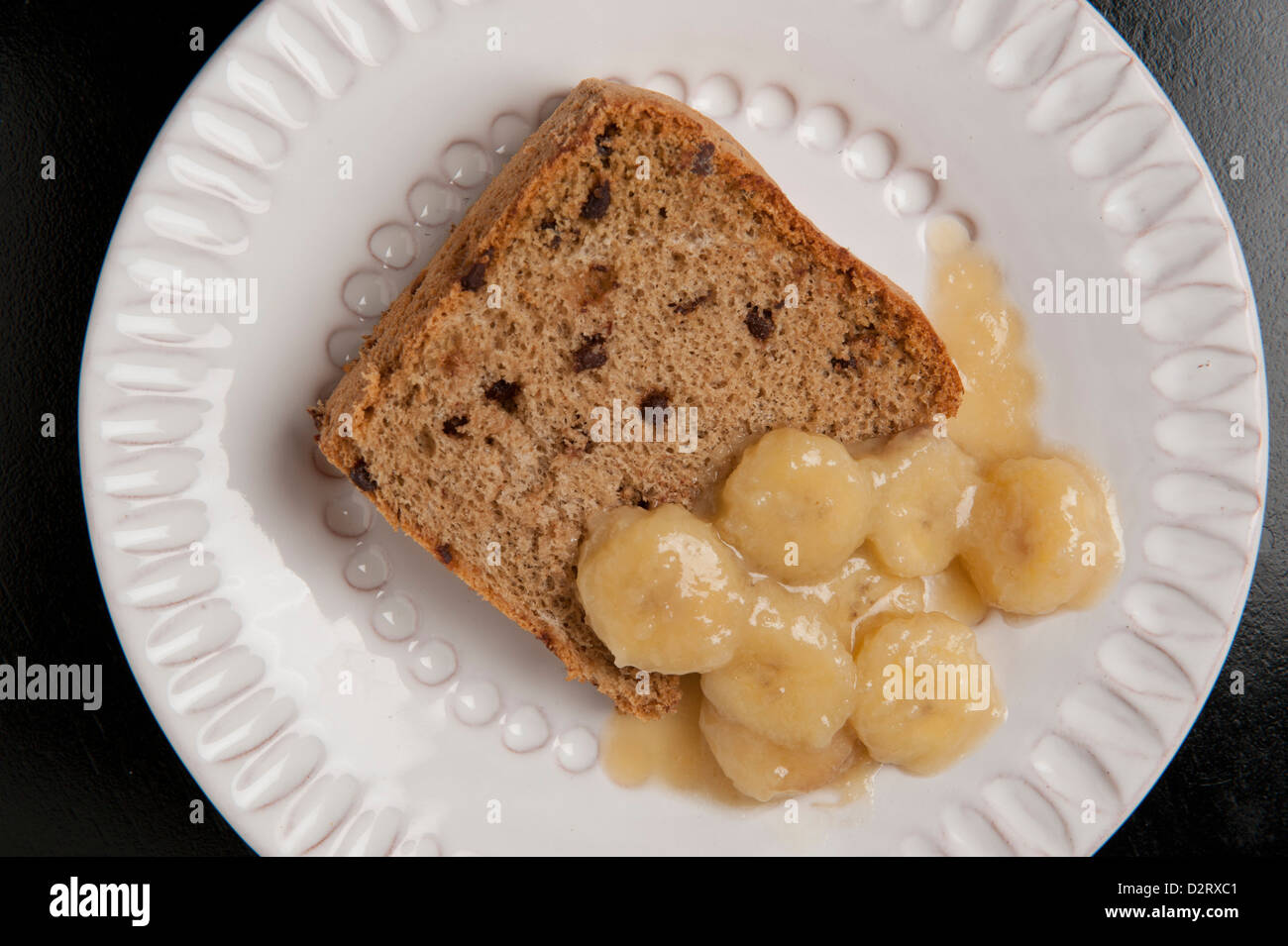 Mocha-Chip Sponge Cake with Banana-Rum Sauce for Passover by Lauren ...