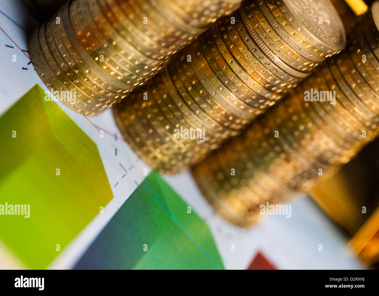 Financial indicators,Chart,Gold bar,money Stock Photo - Alamy