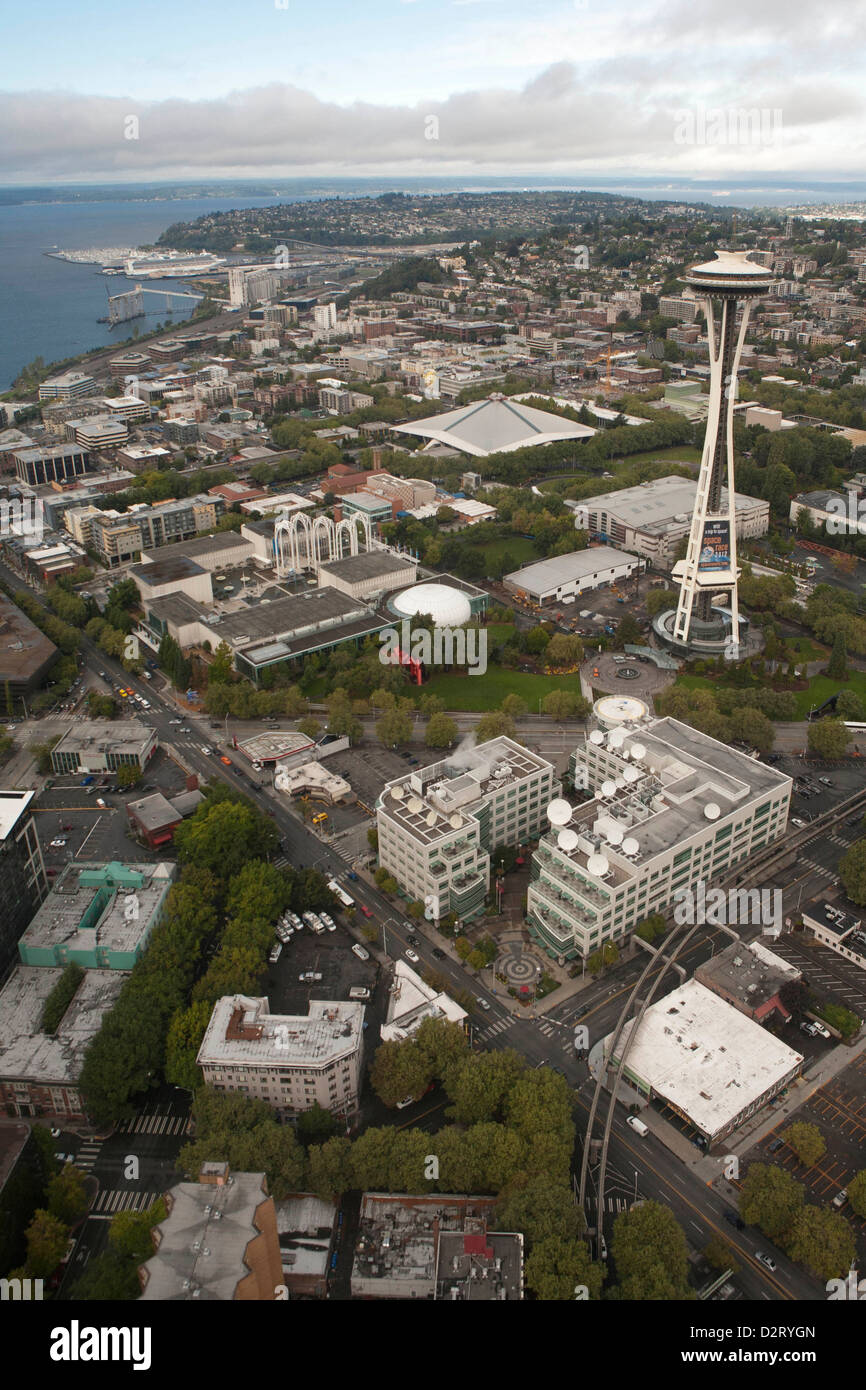 North America, United States, Washington, Seattle, aerial view of ...