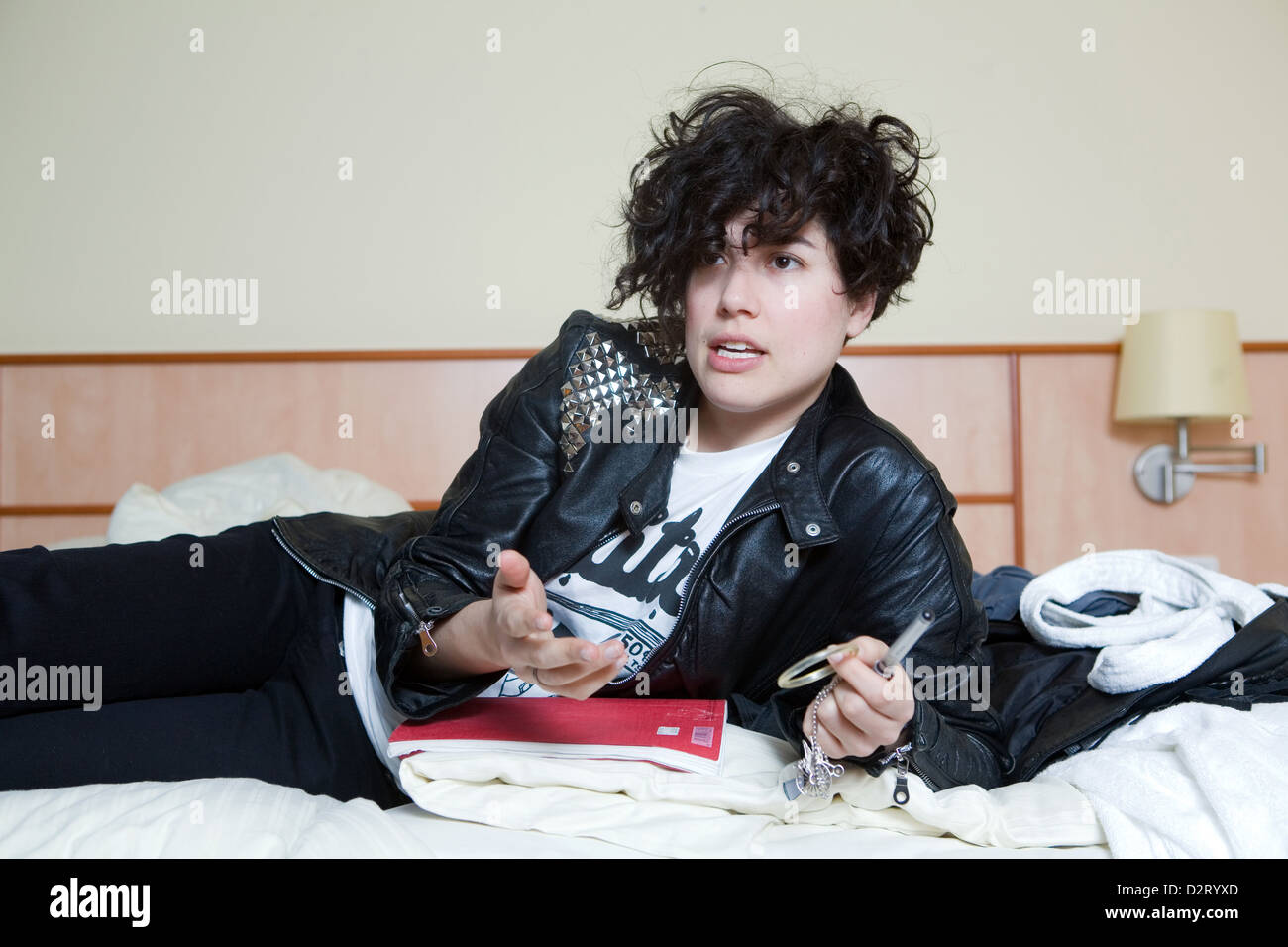 Berlin, Germany, Jen Markowitz, lead singer of the rock group Dance ...