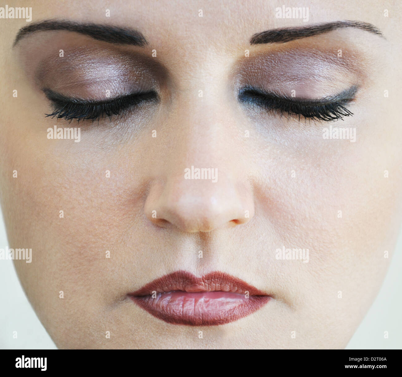 Woman's face with make-up Stock Photo - Alamy