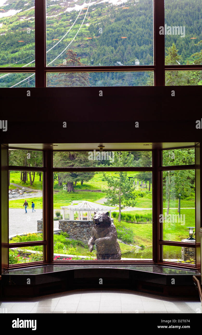 Large windows view the mountains, Aleyaska Resort & Ski Area, Aleyaska ...