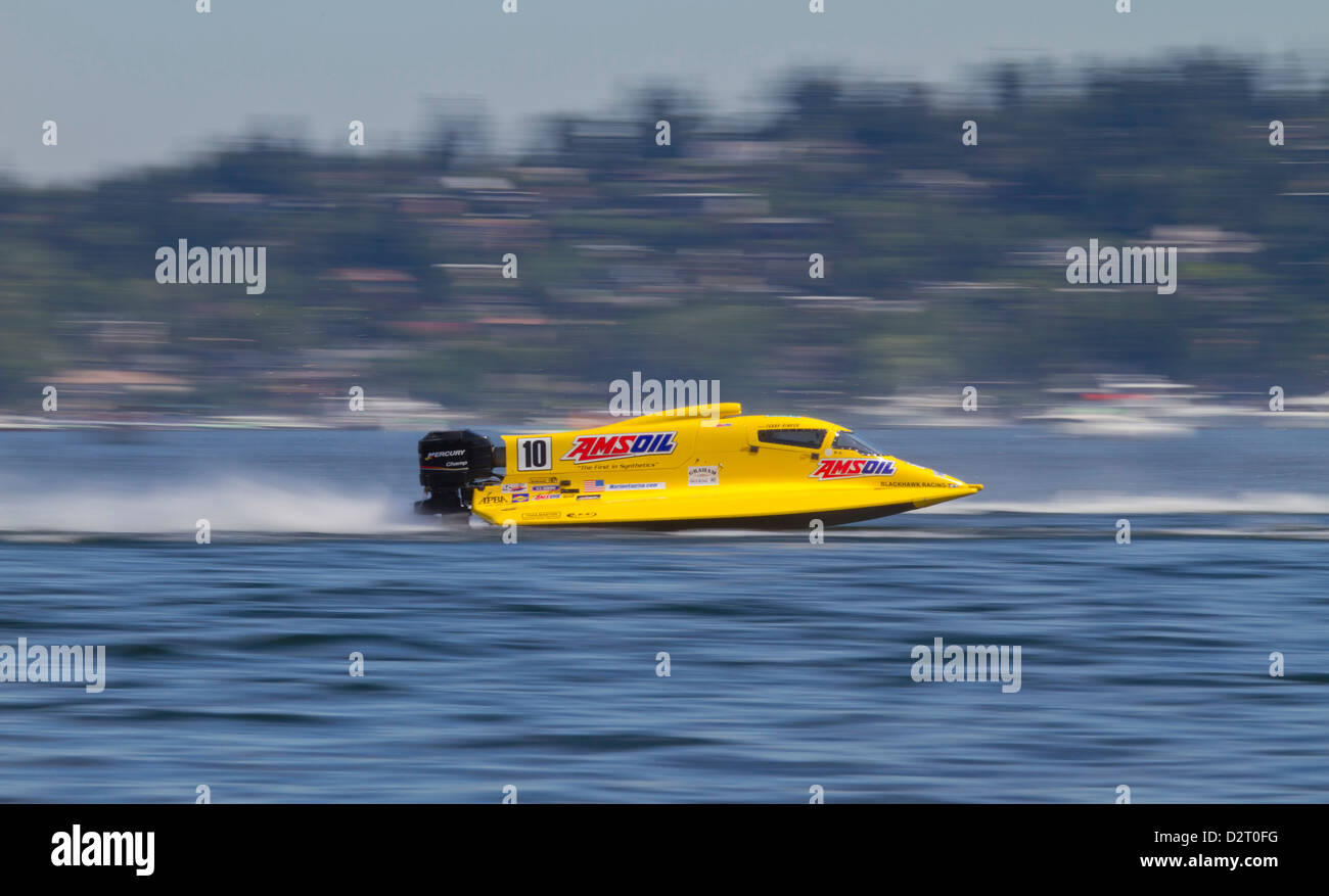 WA, Seattle, Seafair, Formula One (F1) Outboard Racing Boats, Lake ...