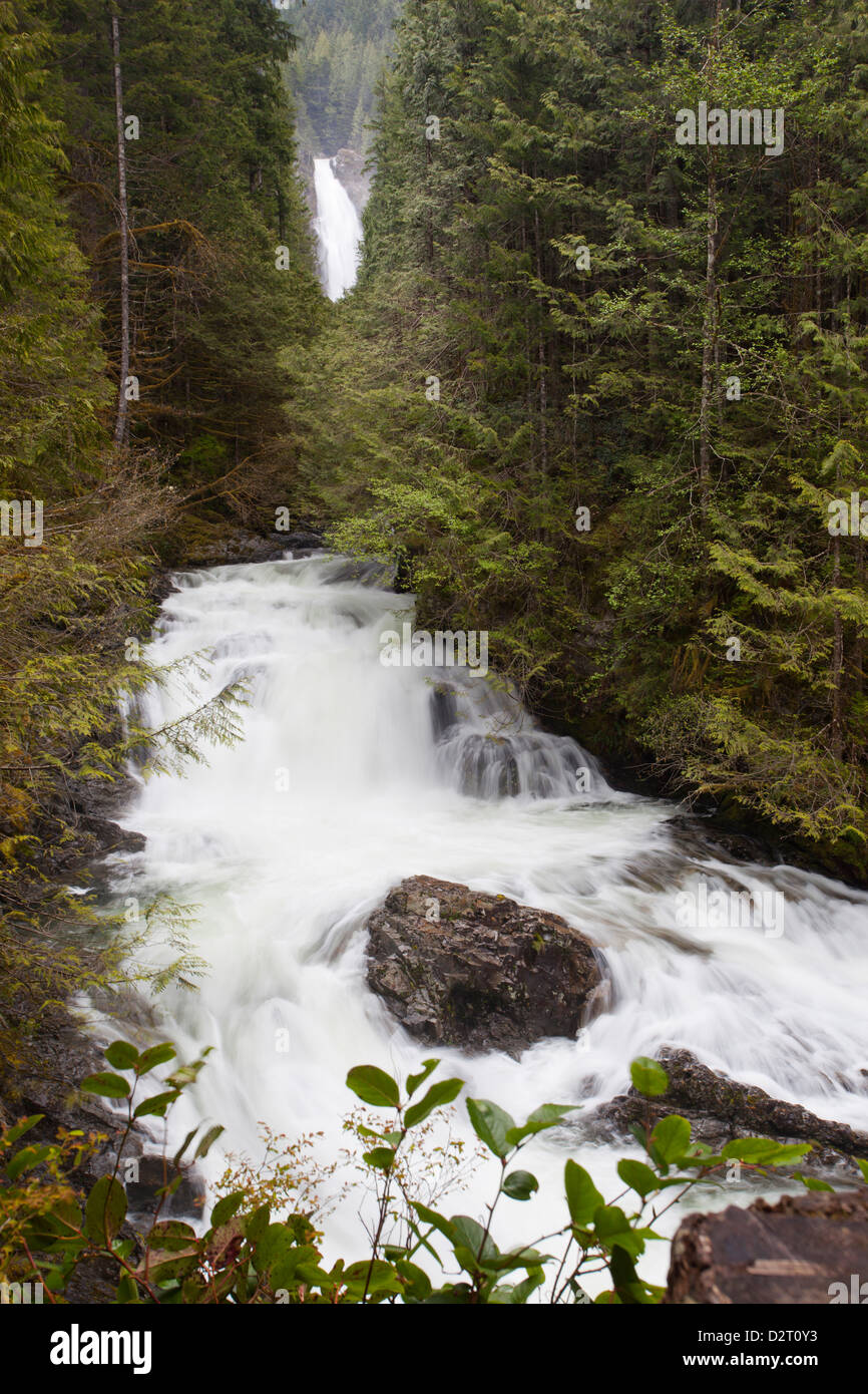 WA, Wallace Falls State Park, Wallace River, Wallace Falls in ...