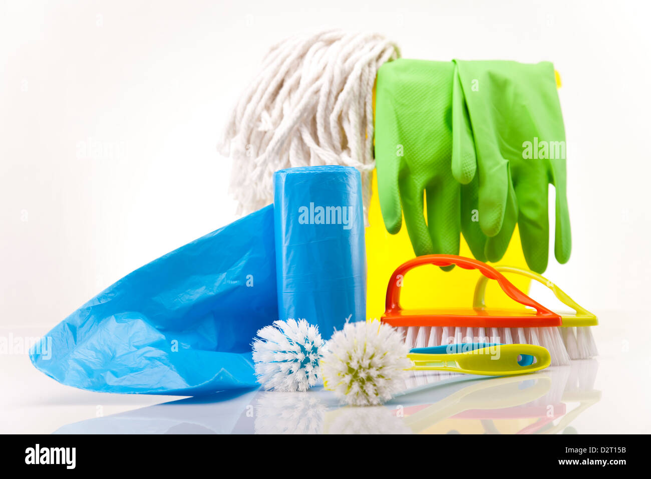 Assorted cleaning products Stock Photo - Alamy